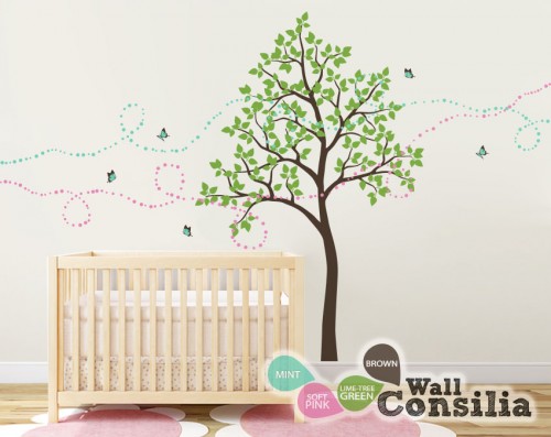 Spring inspired butterfly tree - Wall decals - Wallconsilia ...