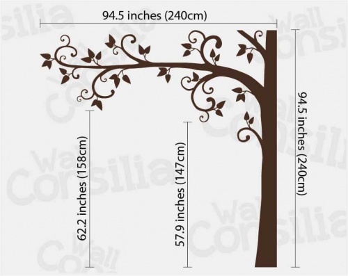 Large corner tree - Baby room decor - Wallconsilia.comWallconsilia.com