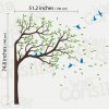 Corner tree with birds and leaves - Nursery tree decorWallconsilia.com